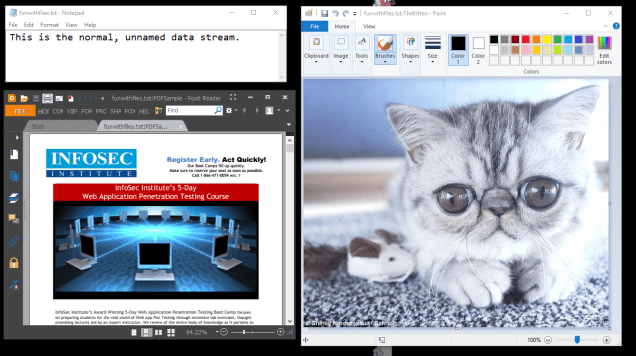 Fun With NTFS Alternate Data Streams – contrived example
