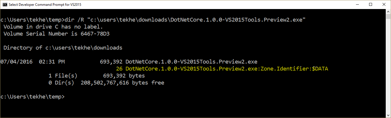Fun With NTFS Alternate Data Streams – contrived example